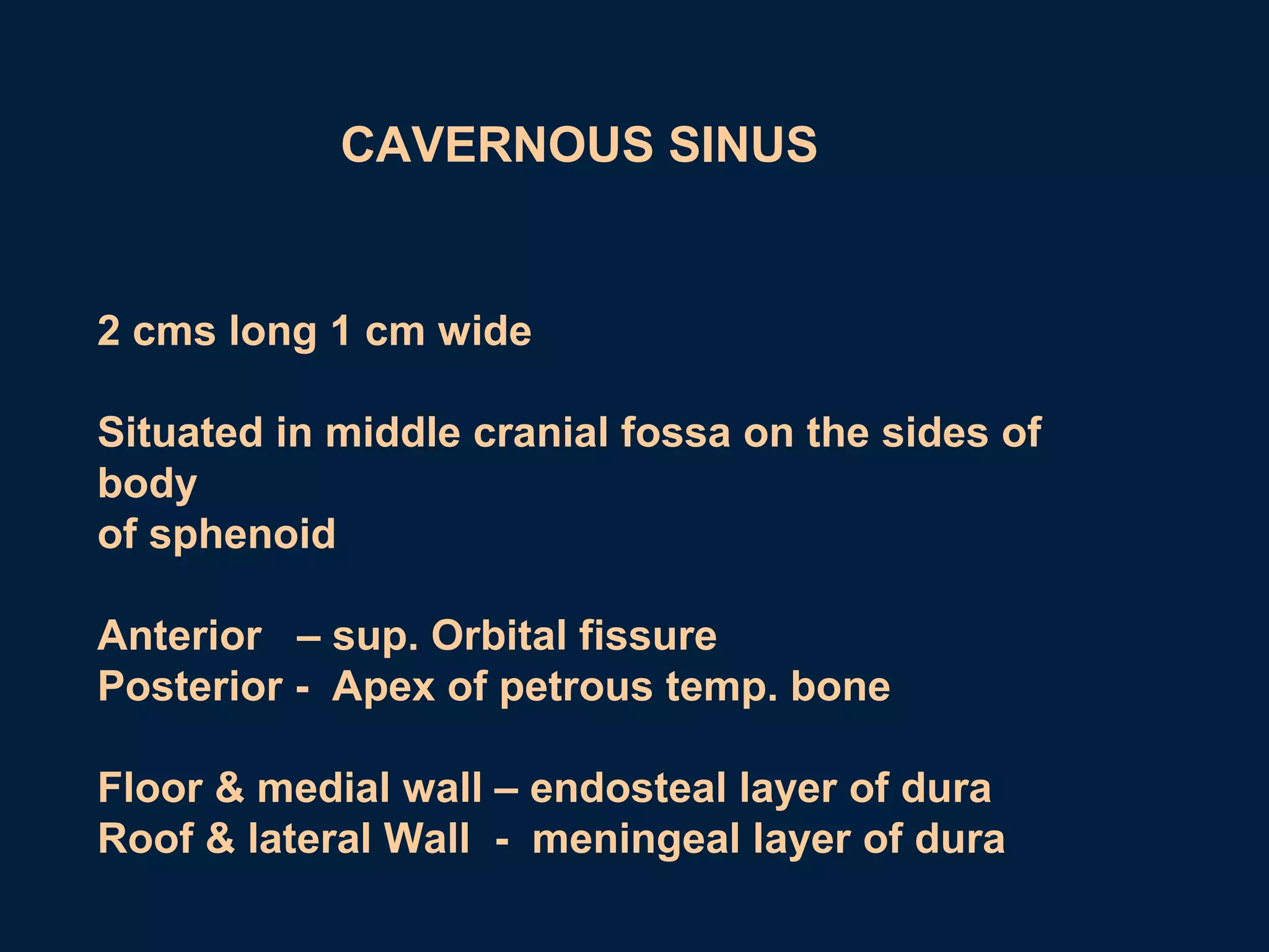 Cavernous sinus | PPT