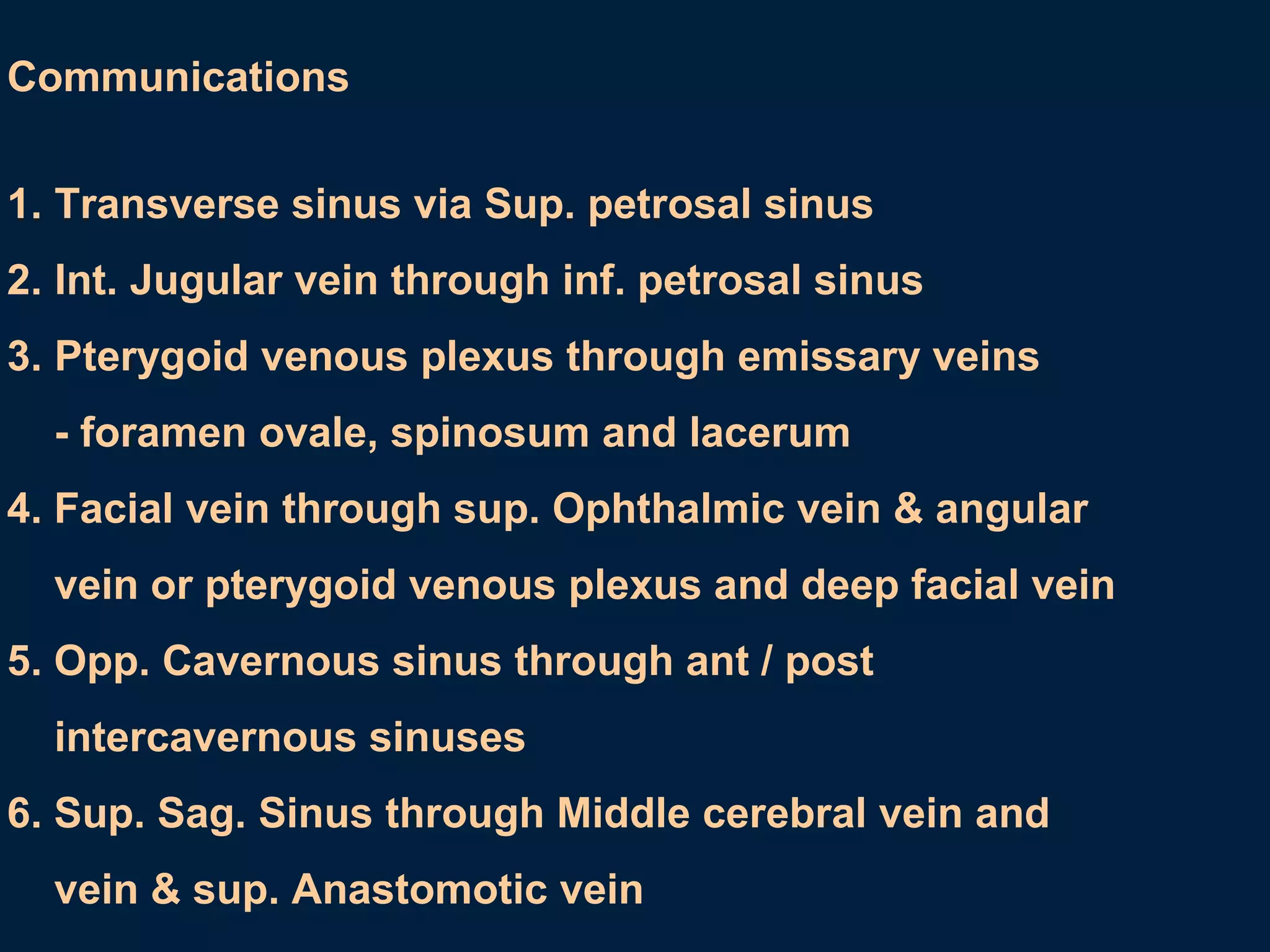 Cavernous sinus | PPT