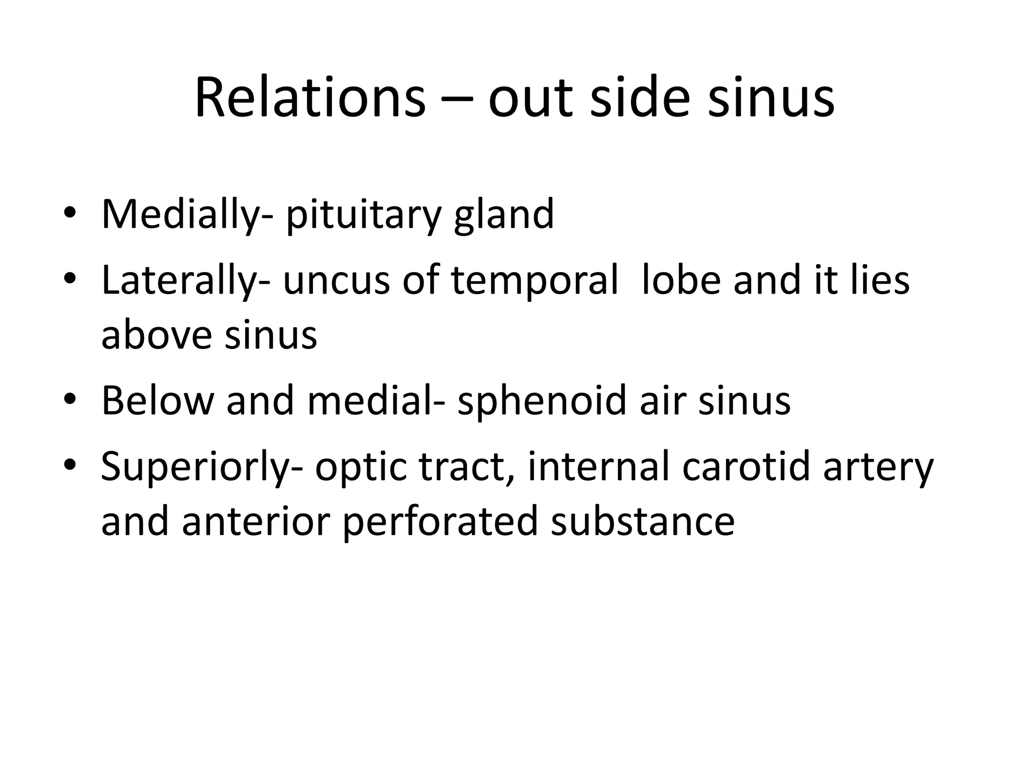 Cavernous sinus anatomy and clinical significance | PPTX