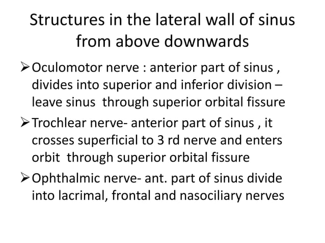 Cavernous sinus anatomy and clinical significance | PPTX