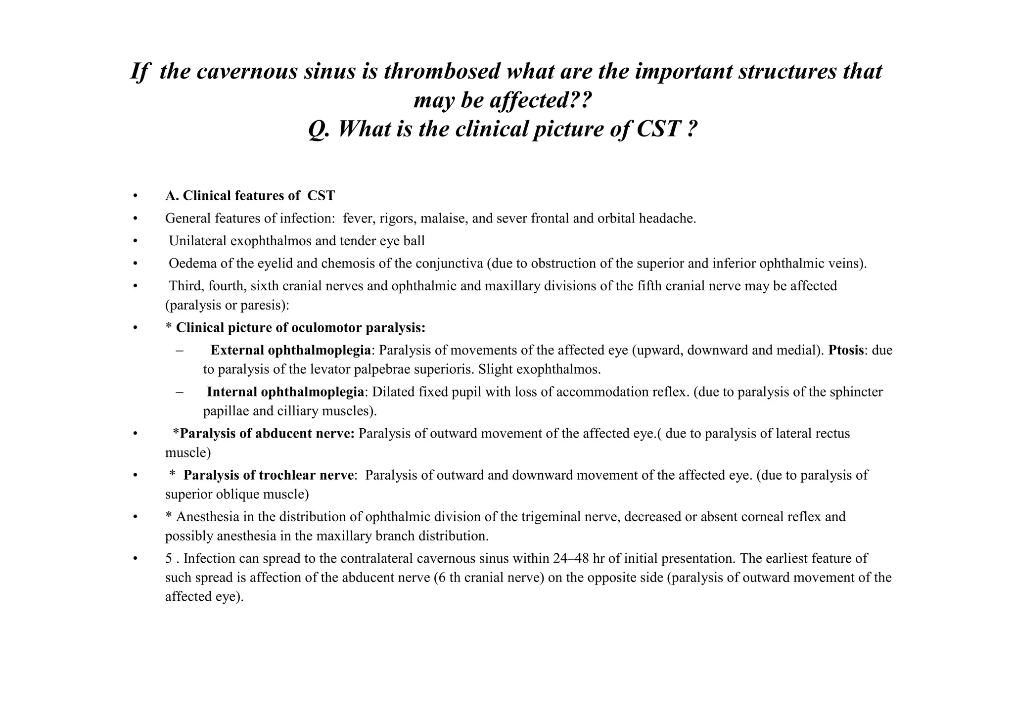 Cavernous sinus anatomy | PDF