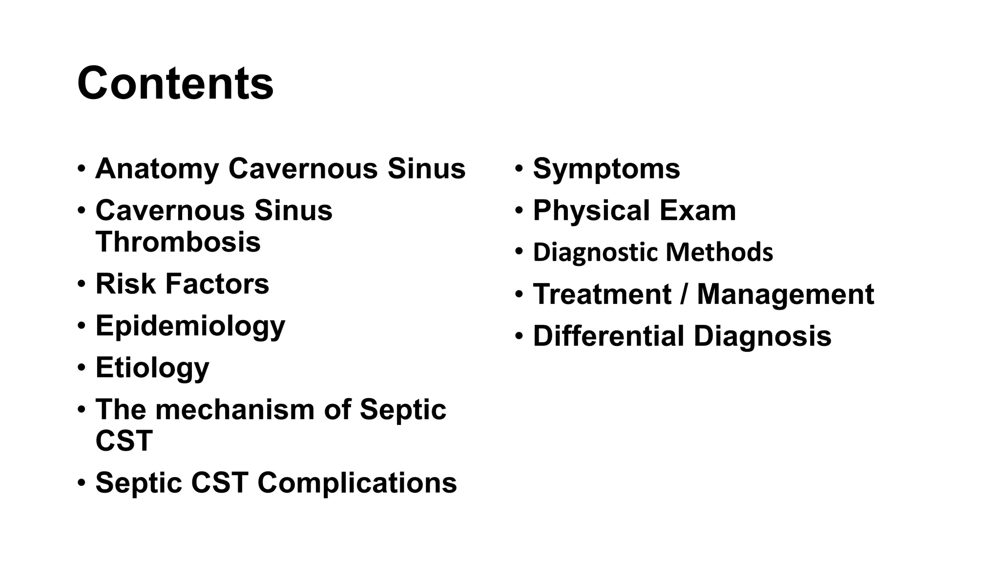Cavernous Sinus Thrombosis | PPTX