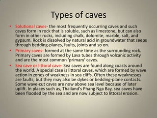 Caves geography pp | PPTX