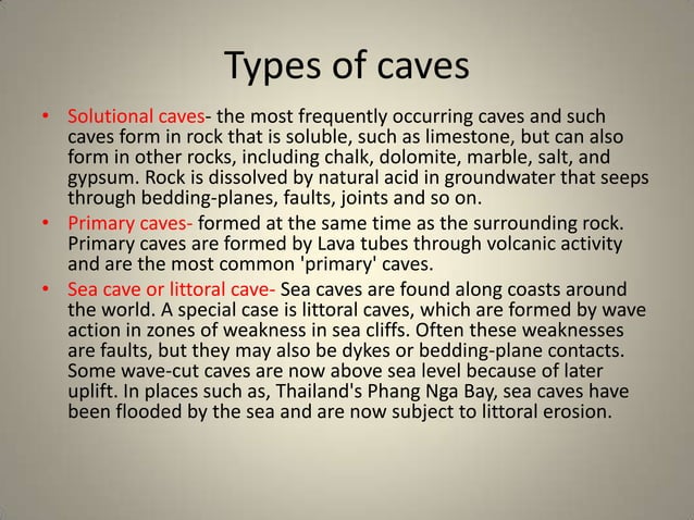 Caves geography pp | PPTX
