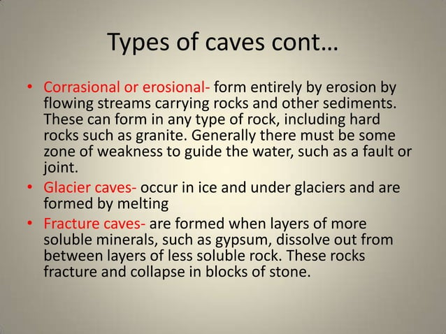 Caves geography pp | PPTX