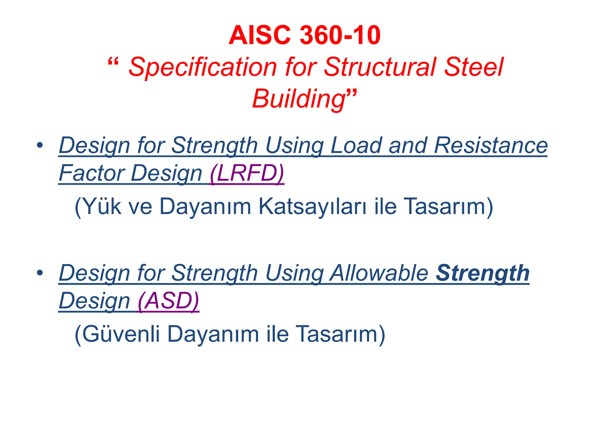 AISC 360-10 Specification for Structural Steel Building | PPTX