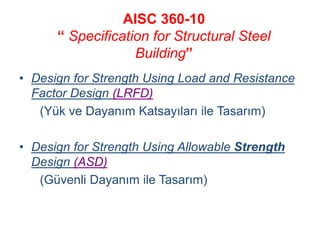 AISC 360-10 Specification for Structural Steel Building | PPTX