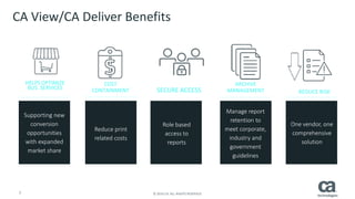 CA View® and CA Deliver™ – Product Overview | PPTX
