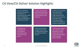 CA View® and CA Deliver™ – Product Overview | PPTX