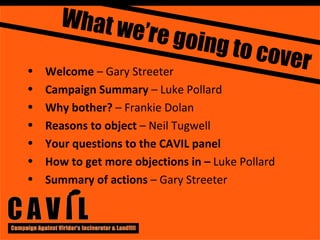 CAVIL Public Meeting Presentation | PPT
