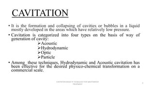 Cavitation based PI technology for Wastewater Treatment.pptx