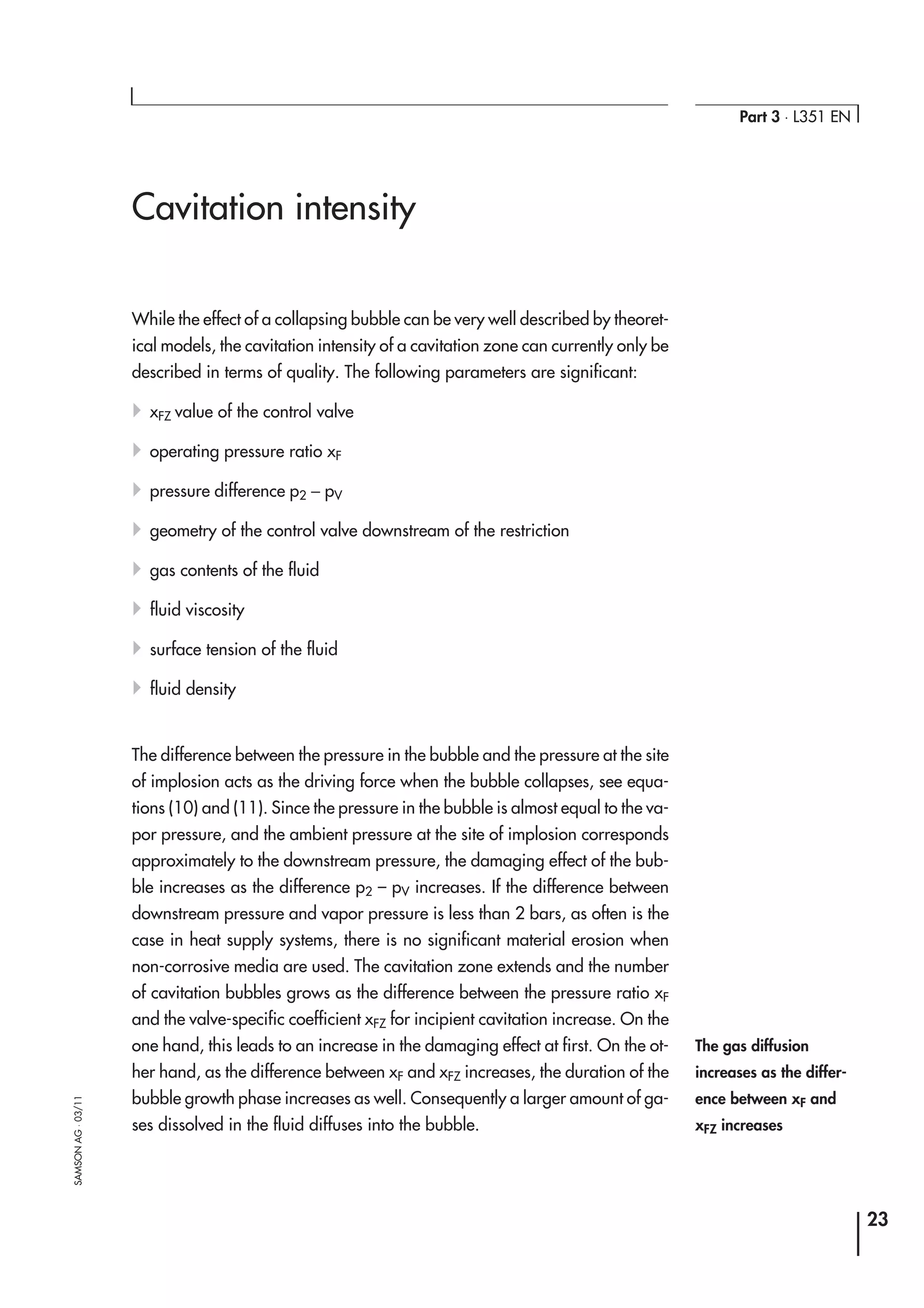 Cavitation in Control Valves | PDF