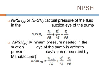 Cavitation in pumps and ... | PPTX