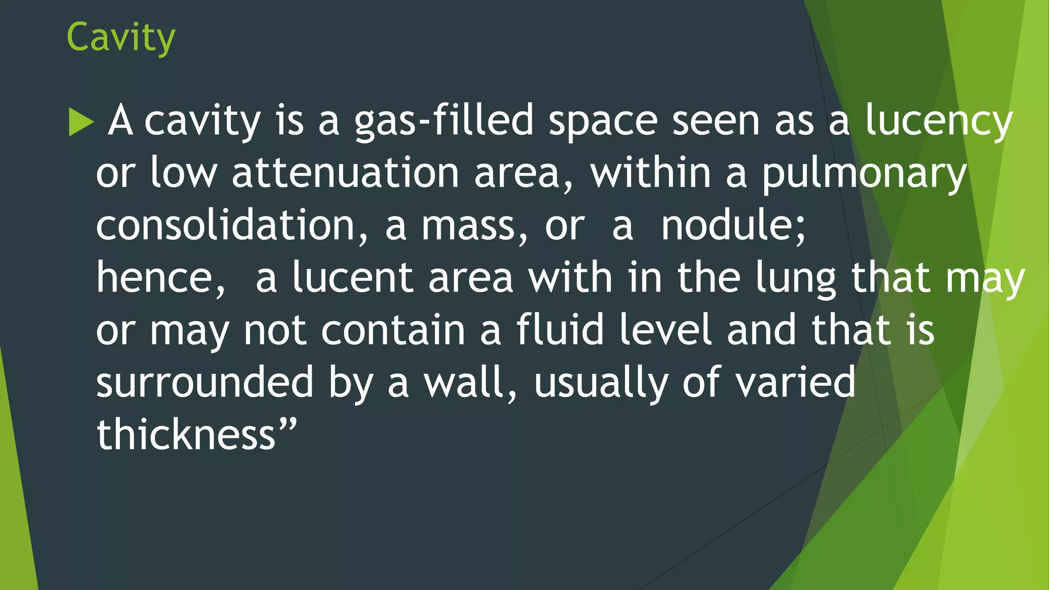 Cavitatory lesions of the lung | PPTX