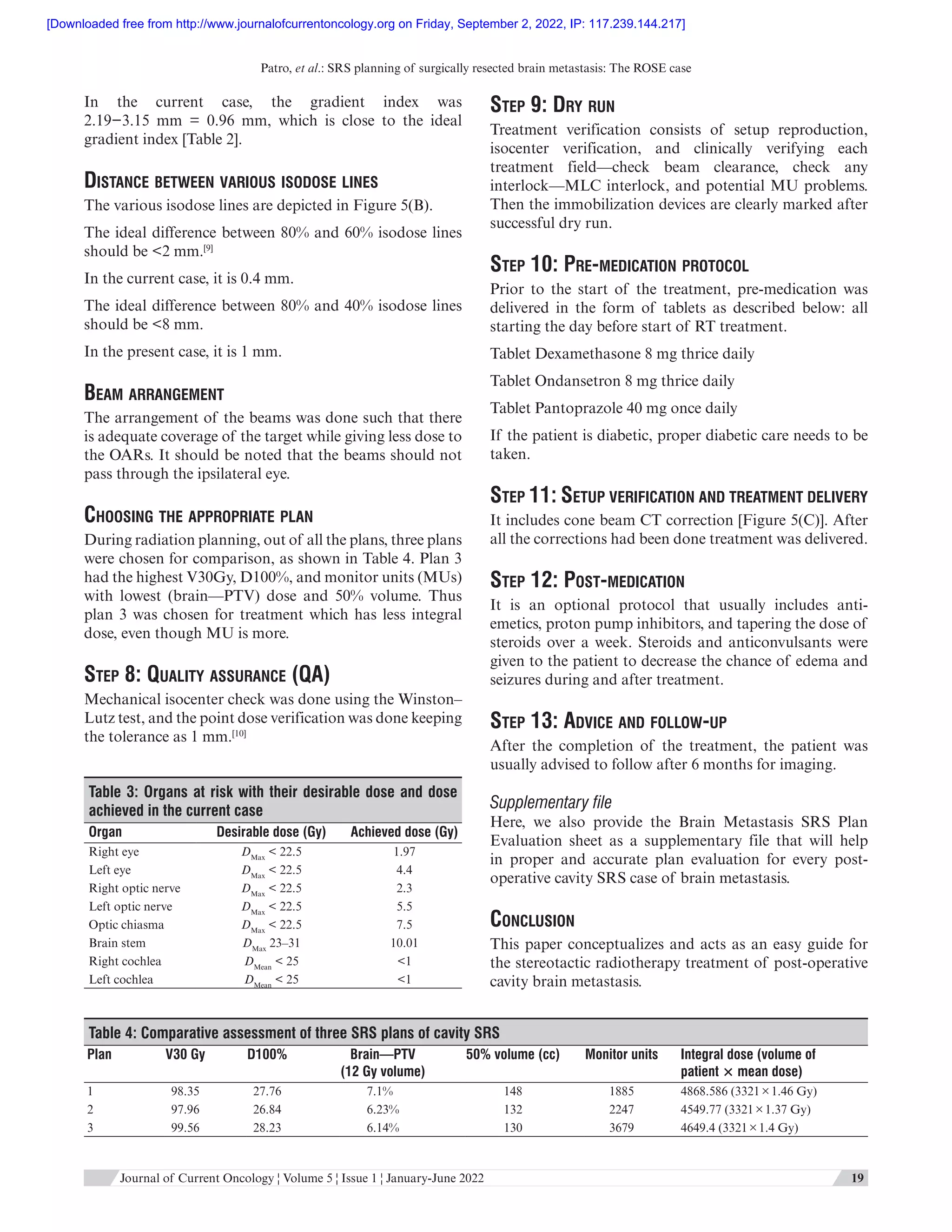 BRAIN MET CAVITY SRS ROSE | PDF