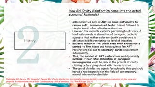 Cavity disinfection in Conservative dentistry | PPTX