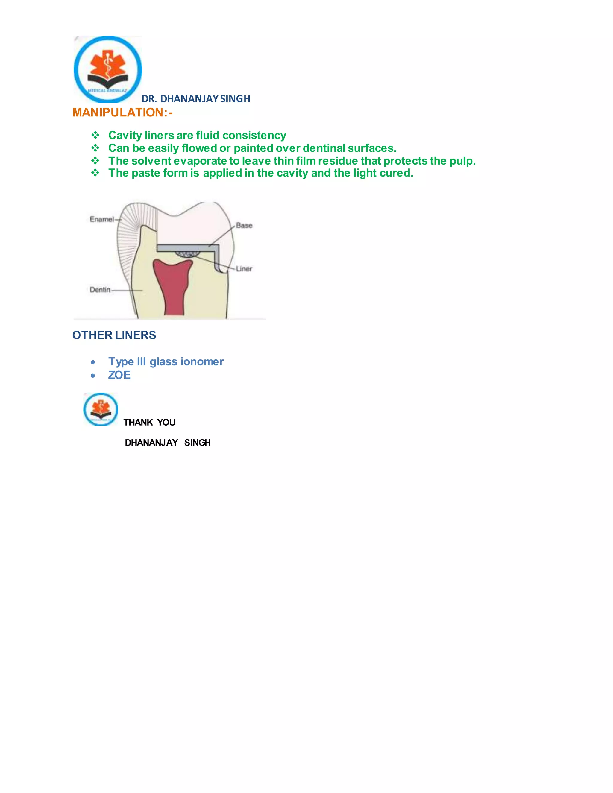 Cavity liners | DOCX