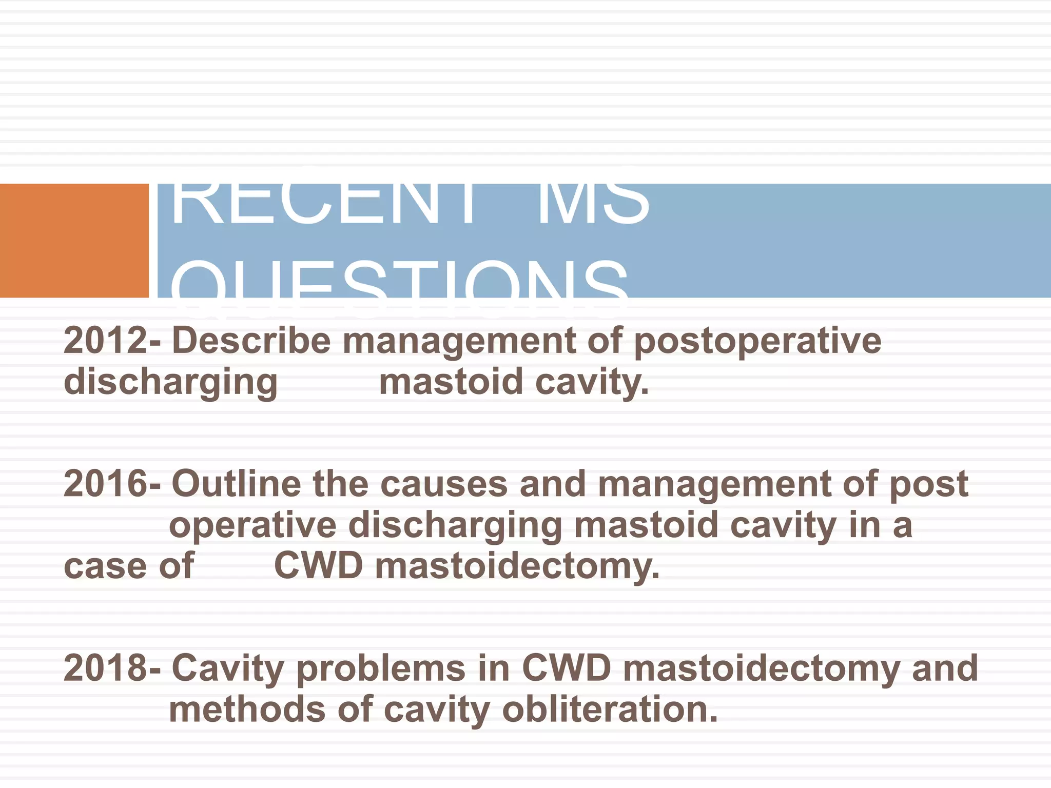 Cavity obliteration @ sayan | PPTX