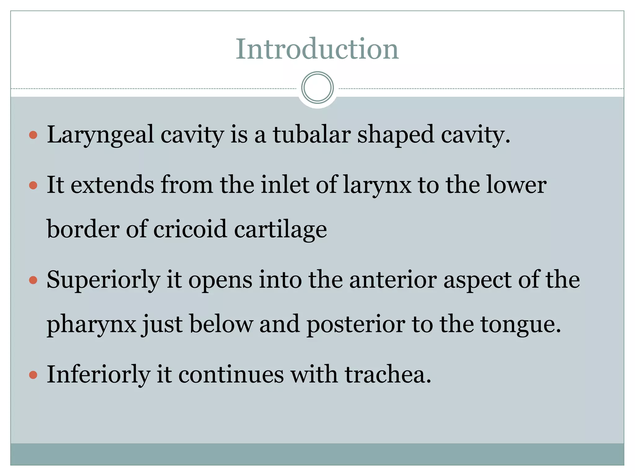 Cavity of larynx | PPTX
