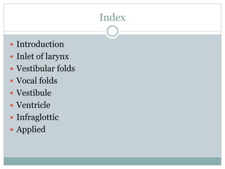 Cavity of larynx | PPTX