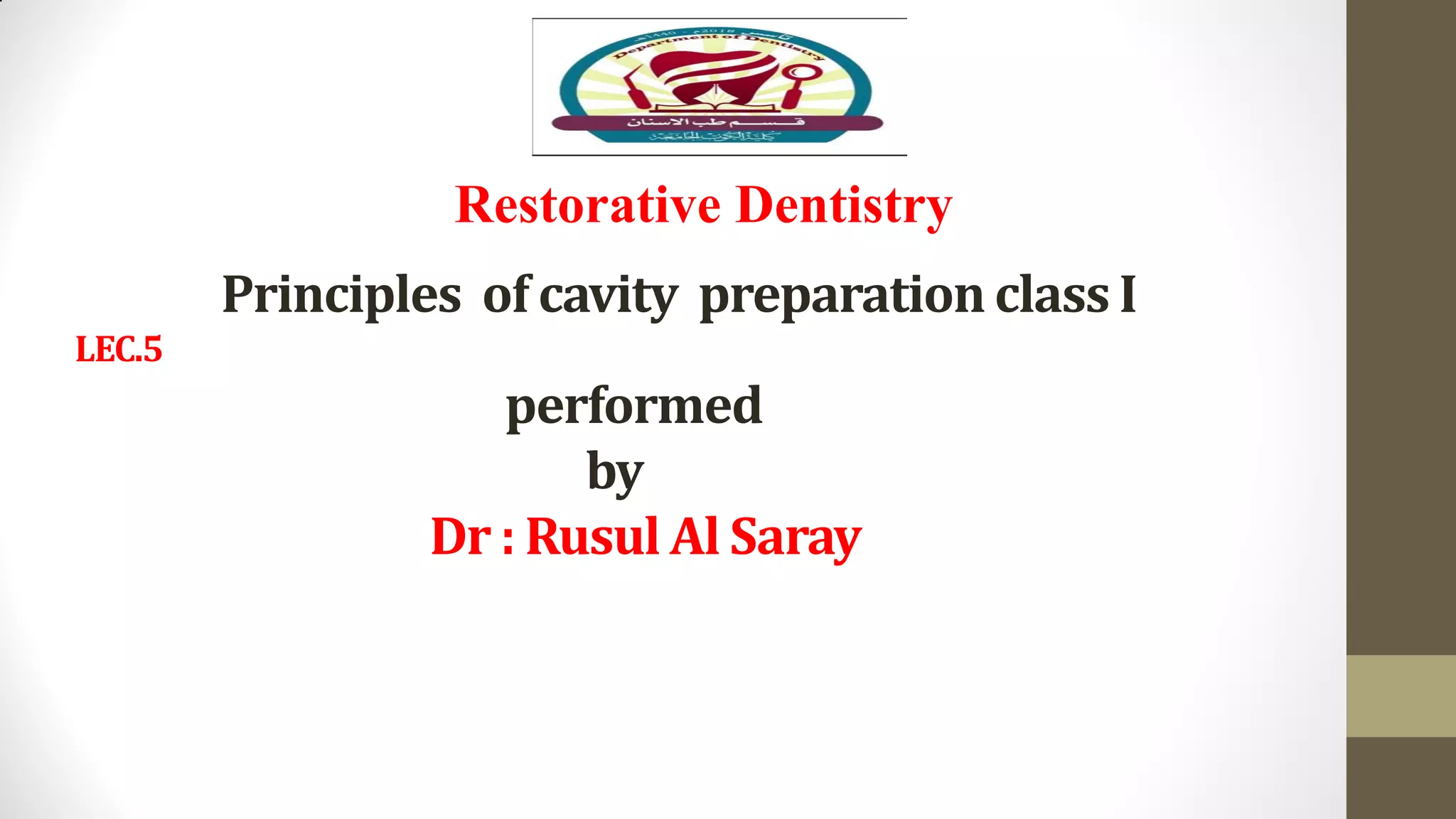 Cavity preparation - Operativ Dentistry II.pdf