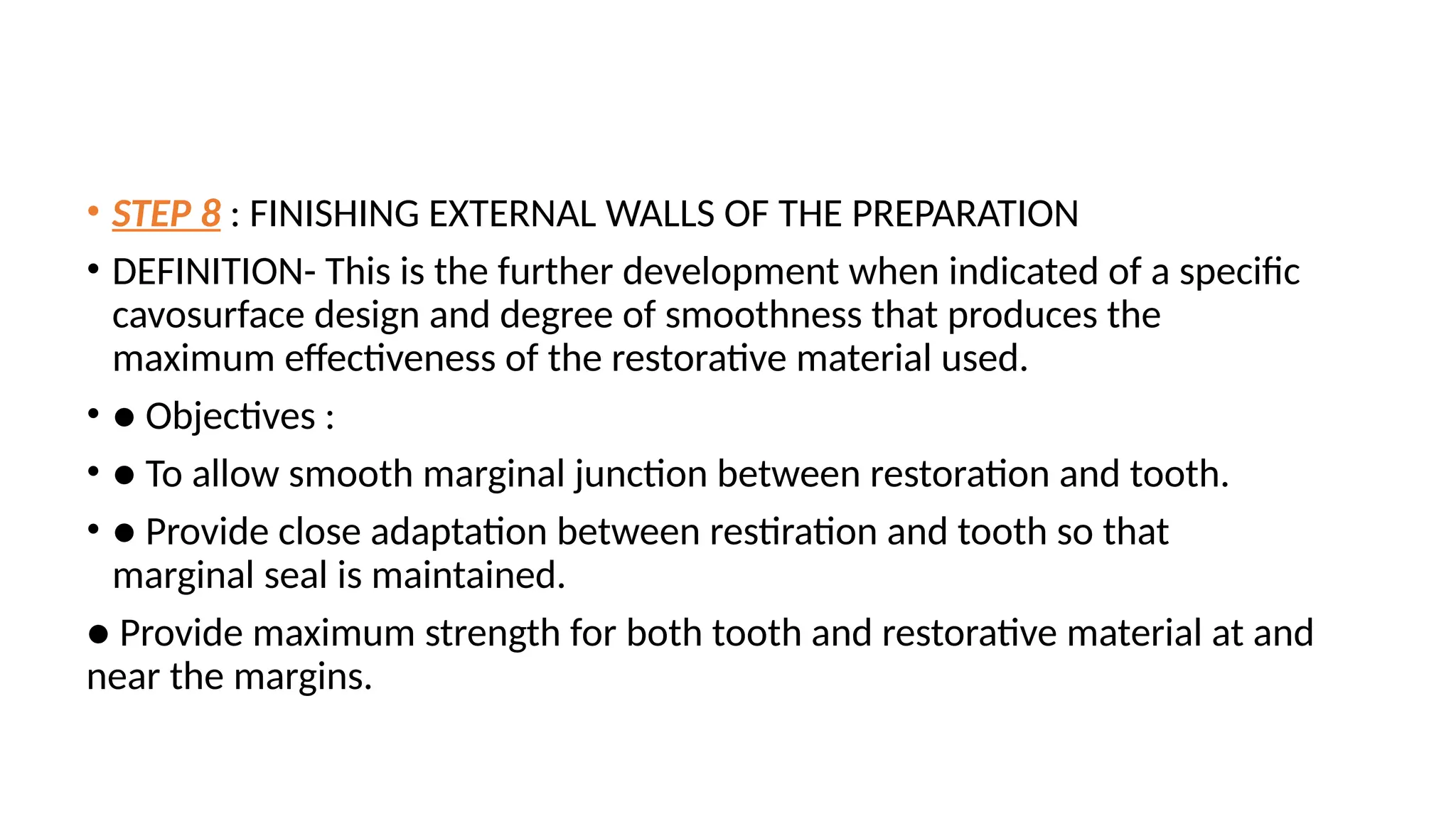 steps of cavity preparation in conservative dentistry | PPTX