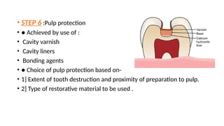 steps of cavity preparation in conservative dentistry | PPTX