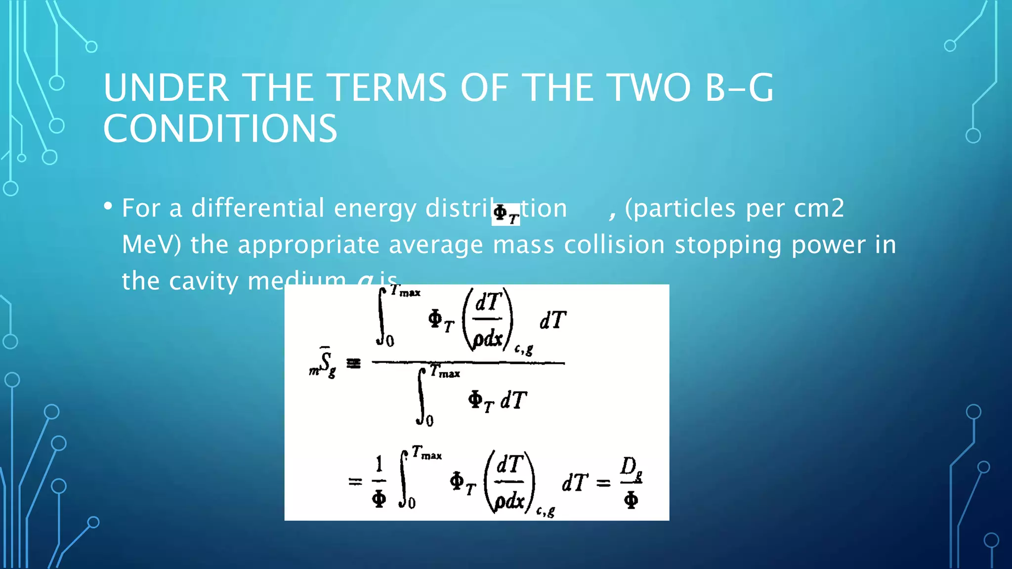 Cavity theory-Radiation physics | PPTX