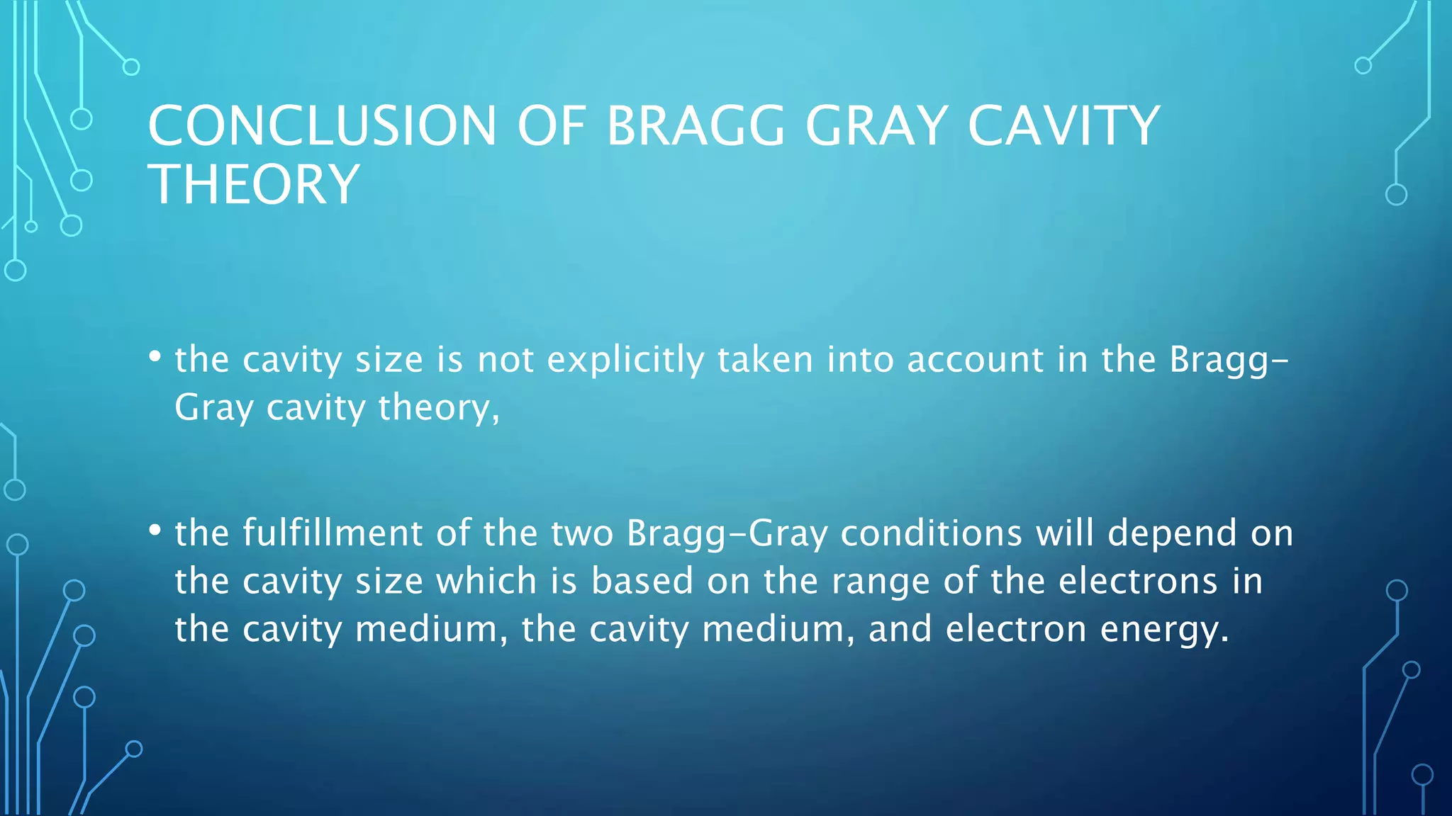 Cavity theory-Radiation physics | PPTX