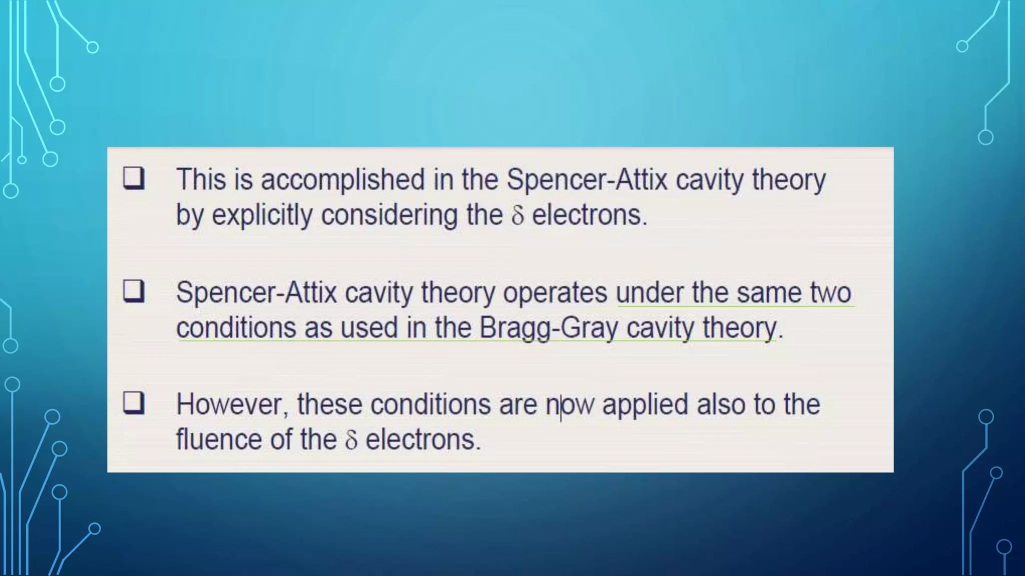 Cavity theory-Radiation physics | PPTX
