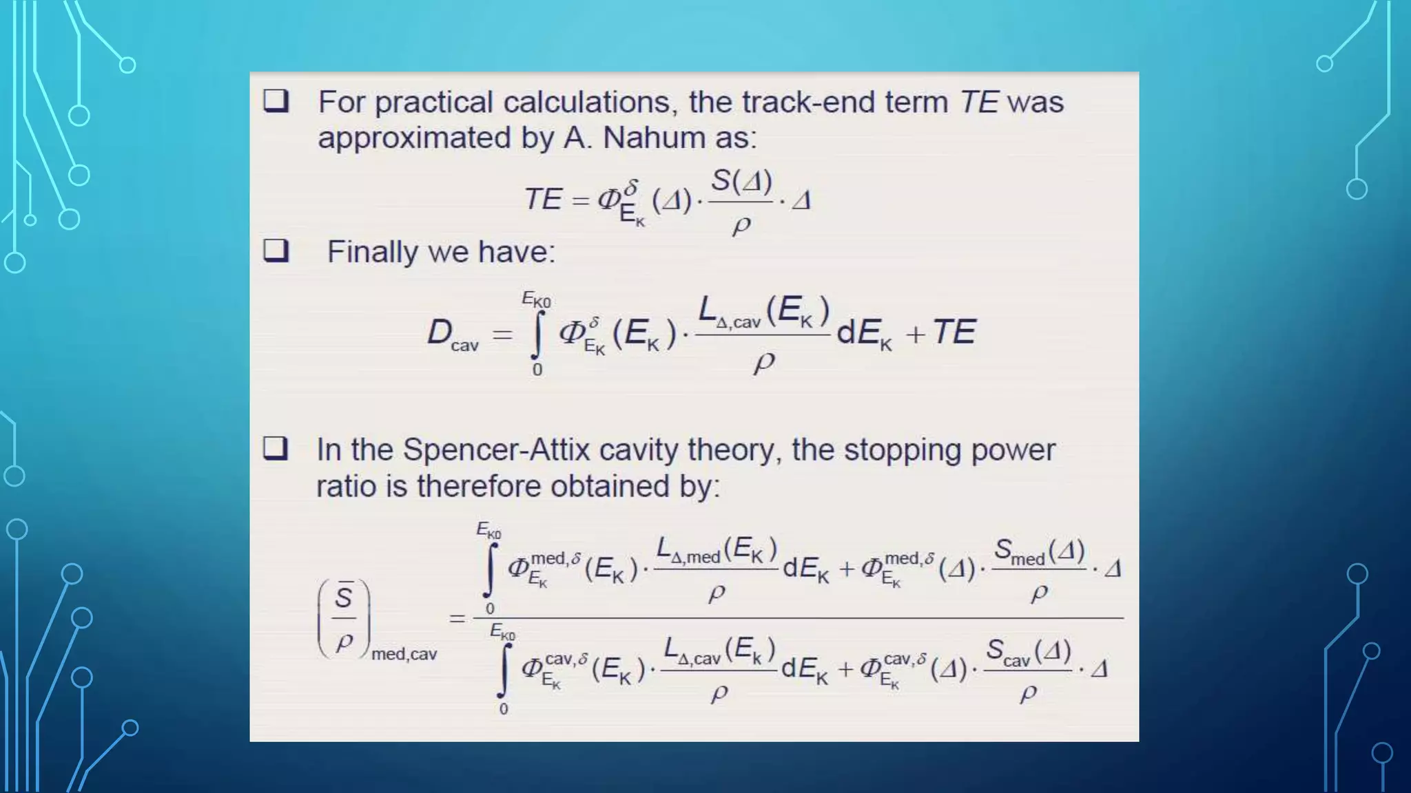 Cavity theory-Radiation physics | PPTX