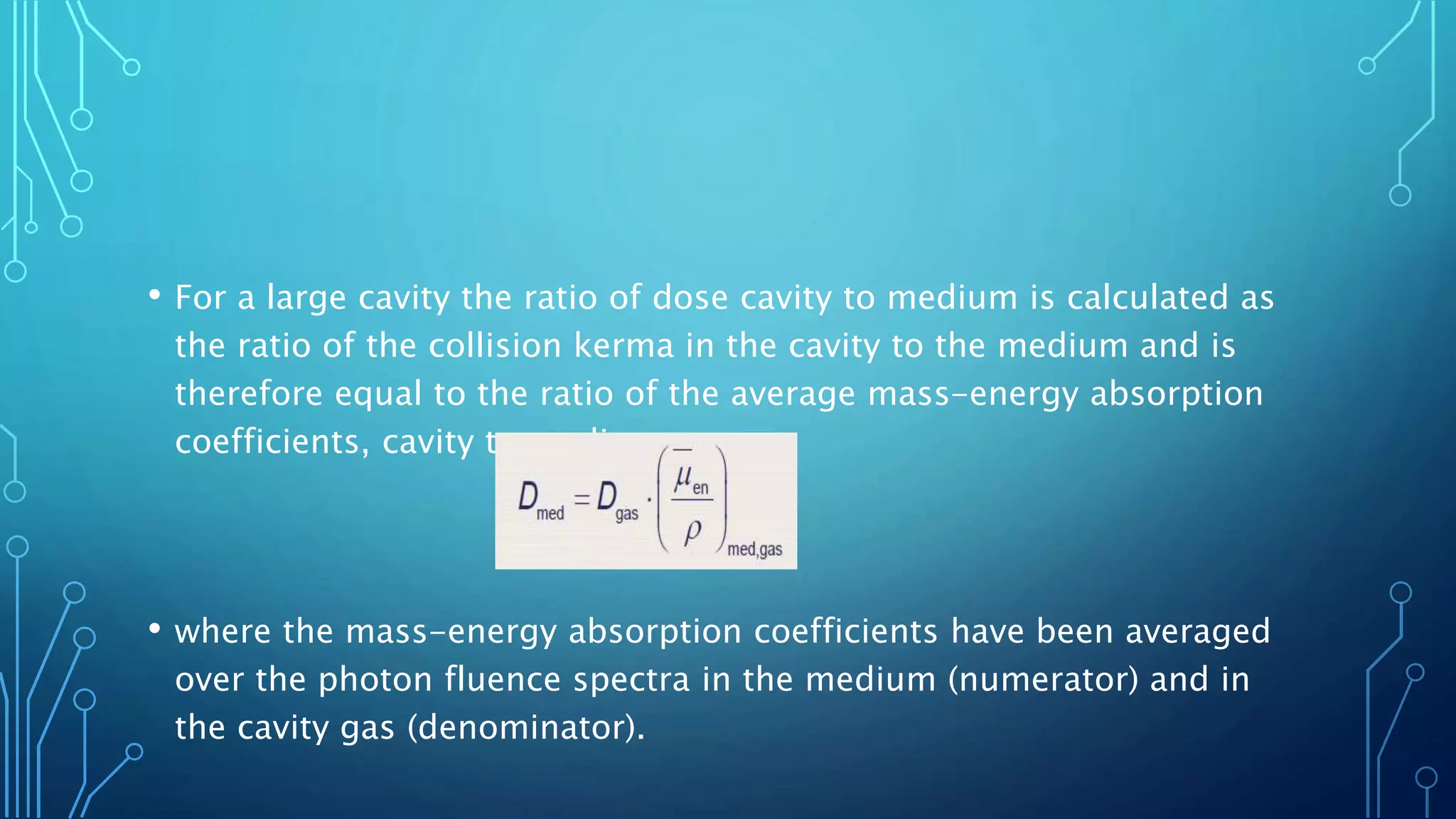 Cavity theory-Radiation physics | PPTX