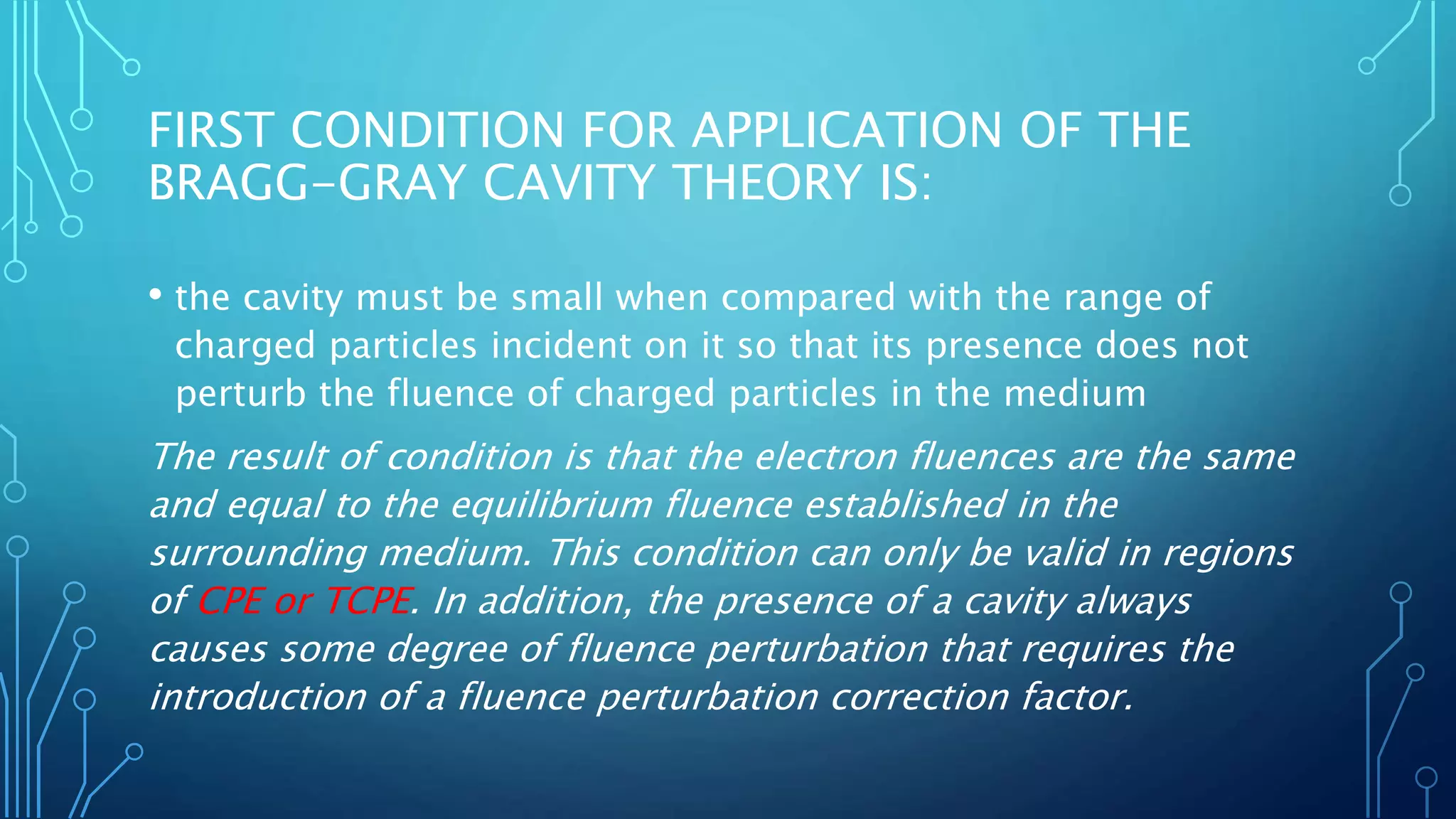 Cavity theory-Radiation physics | PPTX