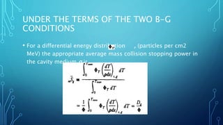 Cavity theory-Radiation physics | PPTX
