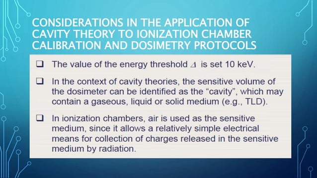 Cavity theory-Radiation physics | PPTX | Physics | Science