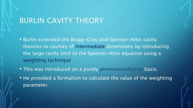 Cavity theory-Radiation physics | PPTX | Physics | Science