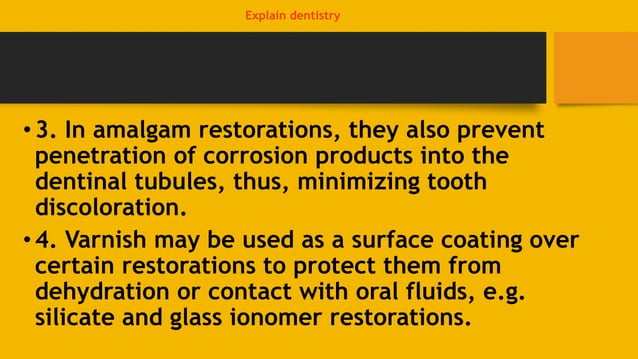 cavity Varnish | PPTX | Dental Health | Diseases and Conditions