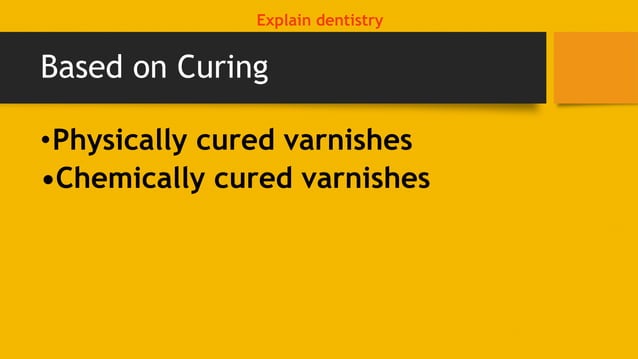 cavity Varnish | PPTX | Dental Health | Diseases and Conditions
