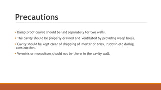 Cavity walls | PPTX