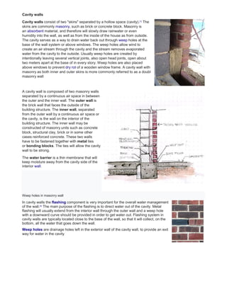 Cavity walls | PDF
