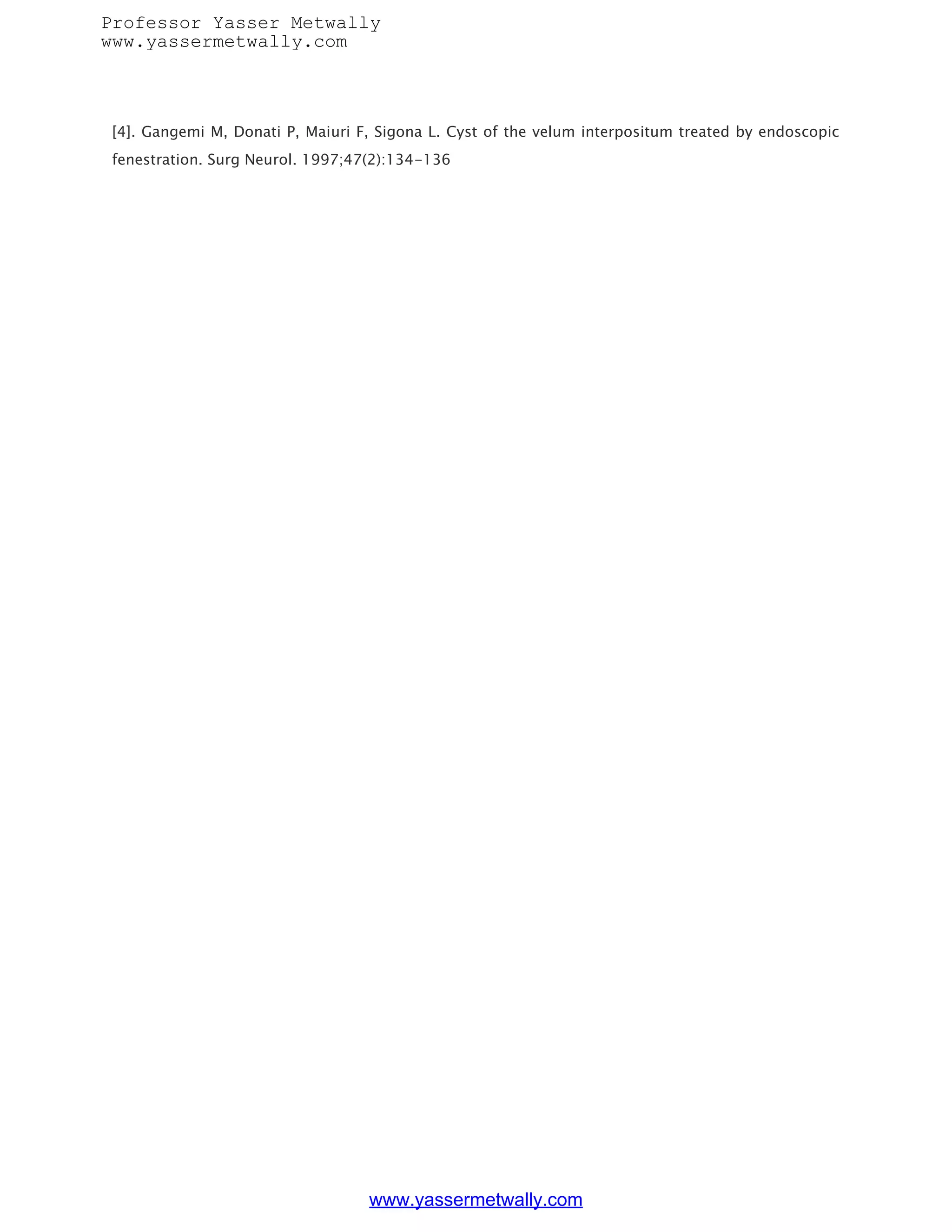 Cavum Septum Pellucidum Csp Cavum Vergae And Cavum Veli Interpositi Pdf