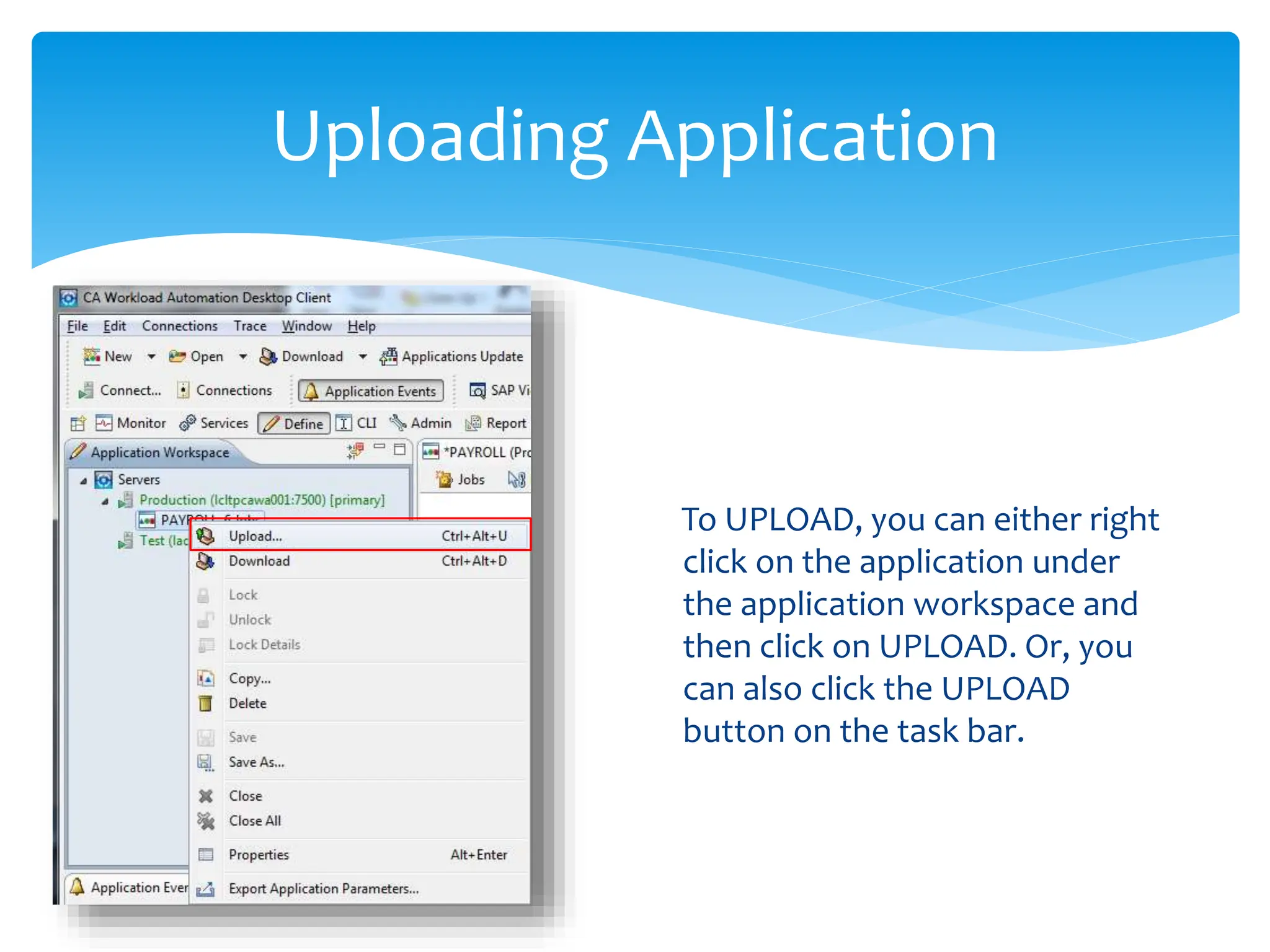 CA workload Automation Tool Power Point Presentation | PPTX
