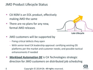 JMO to dSeries Transformation - CA Workload Automation Technology ...