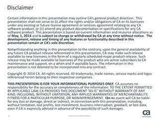 CA Workload Automation Product Roadmap - CA Workload Automation ...