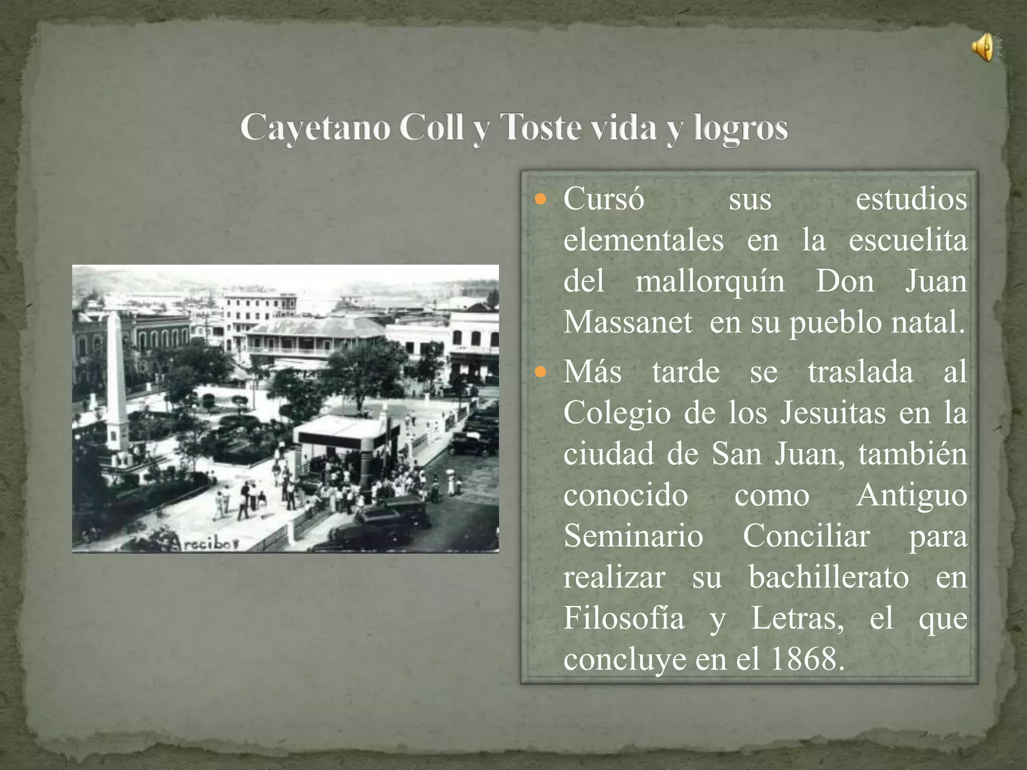 Cayetano Coll y Toste | PPTX
