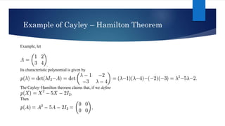 Cayley – hamiltion theorem By Sunny | PPT