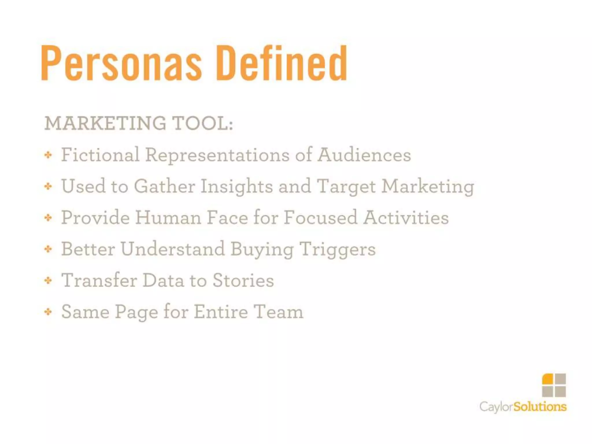10 Minutes: Developing Personas | PPTX | Education
