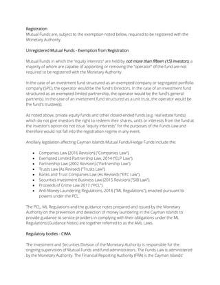 Cayman Fund Formation - Bell Rock Group | PDF