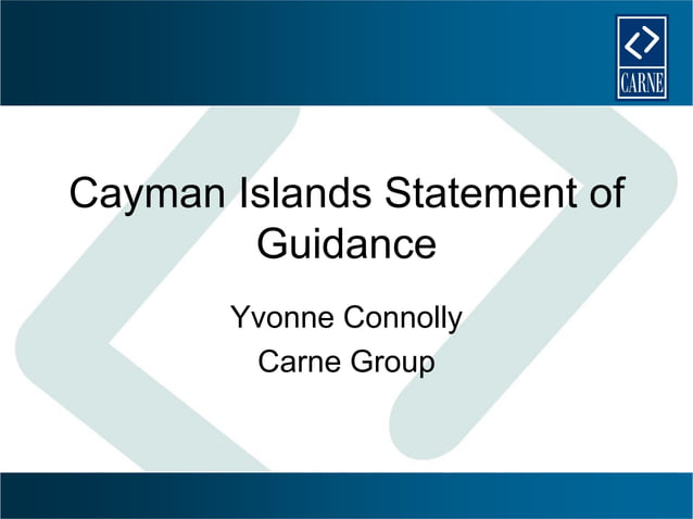 Cayman islands statement of guidance | PDF | Financial Regulation | Economy