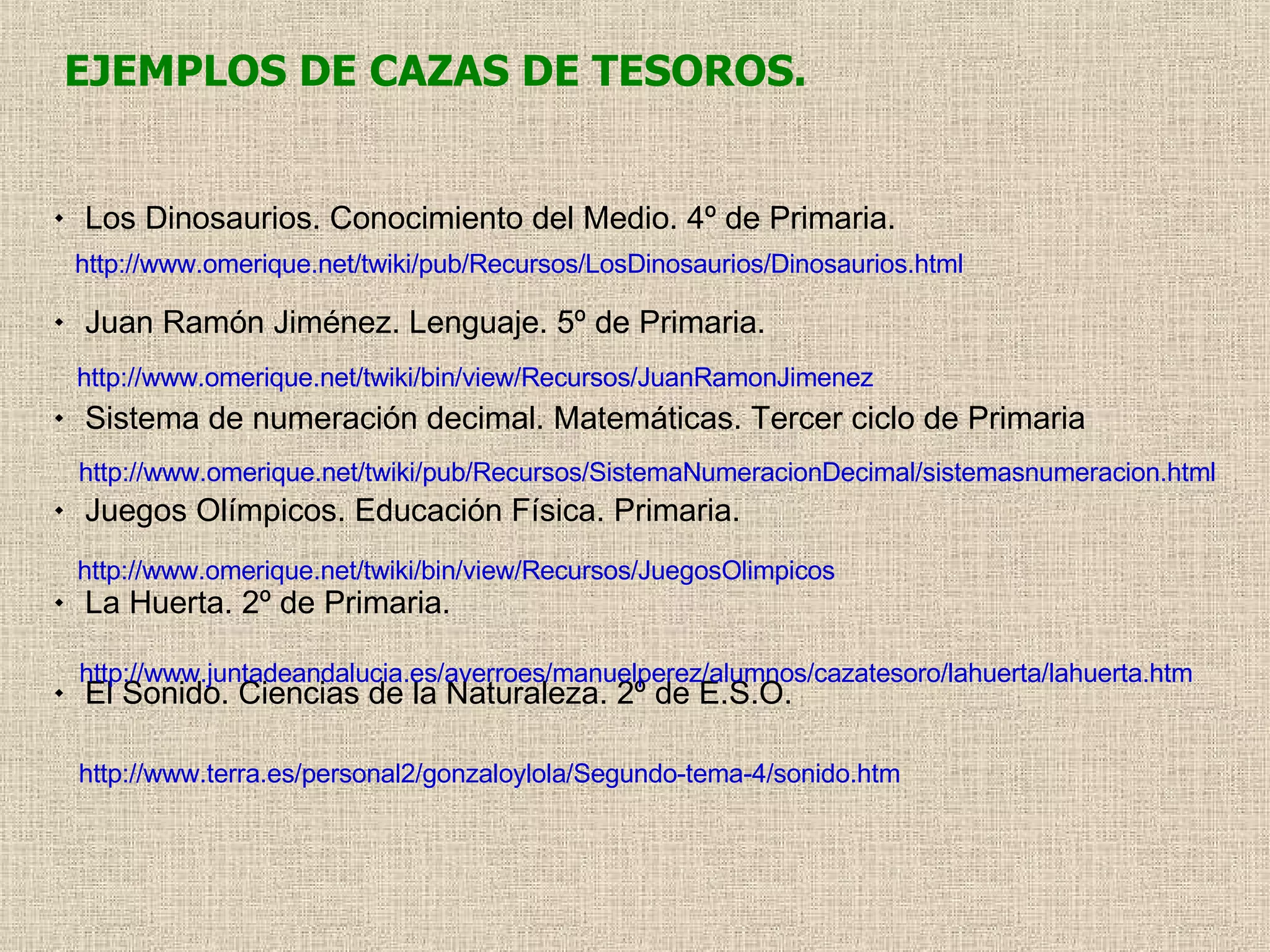Cazas Tesoros | PPT